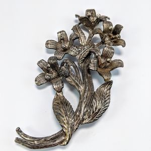 unbranded | Accessories | Flowers Bunch Brooch Huge Antique Finish ...